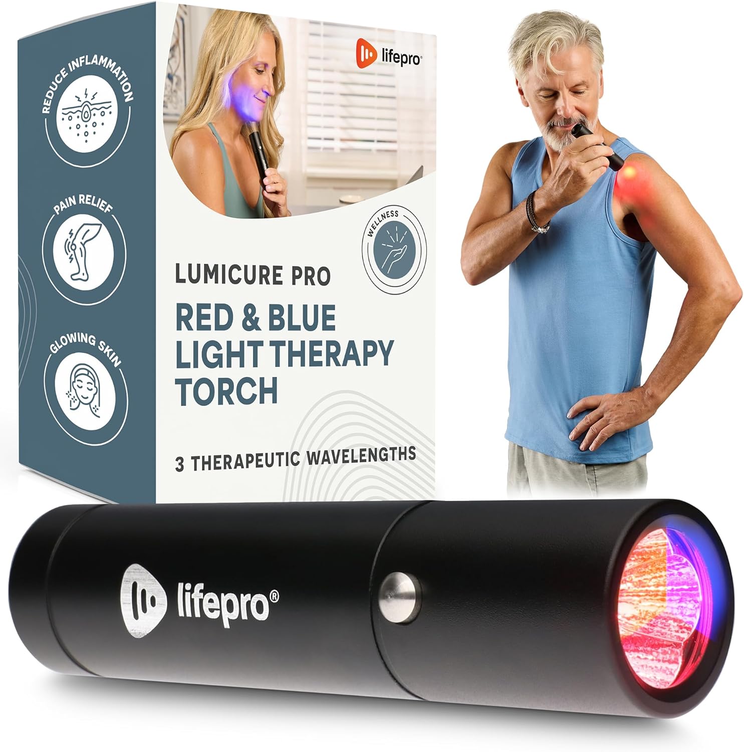 LifePro Red and Blue Light Therapy Torch Review | PEMF Therapy Hub